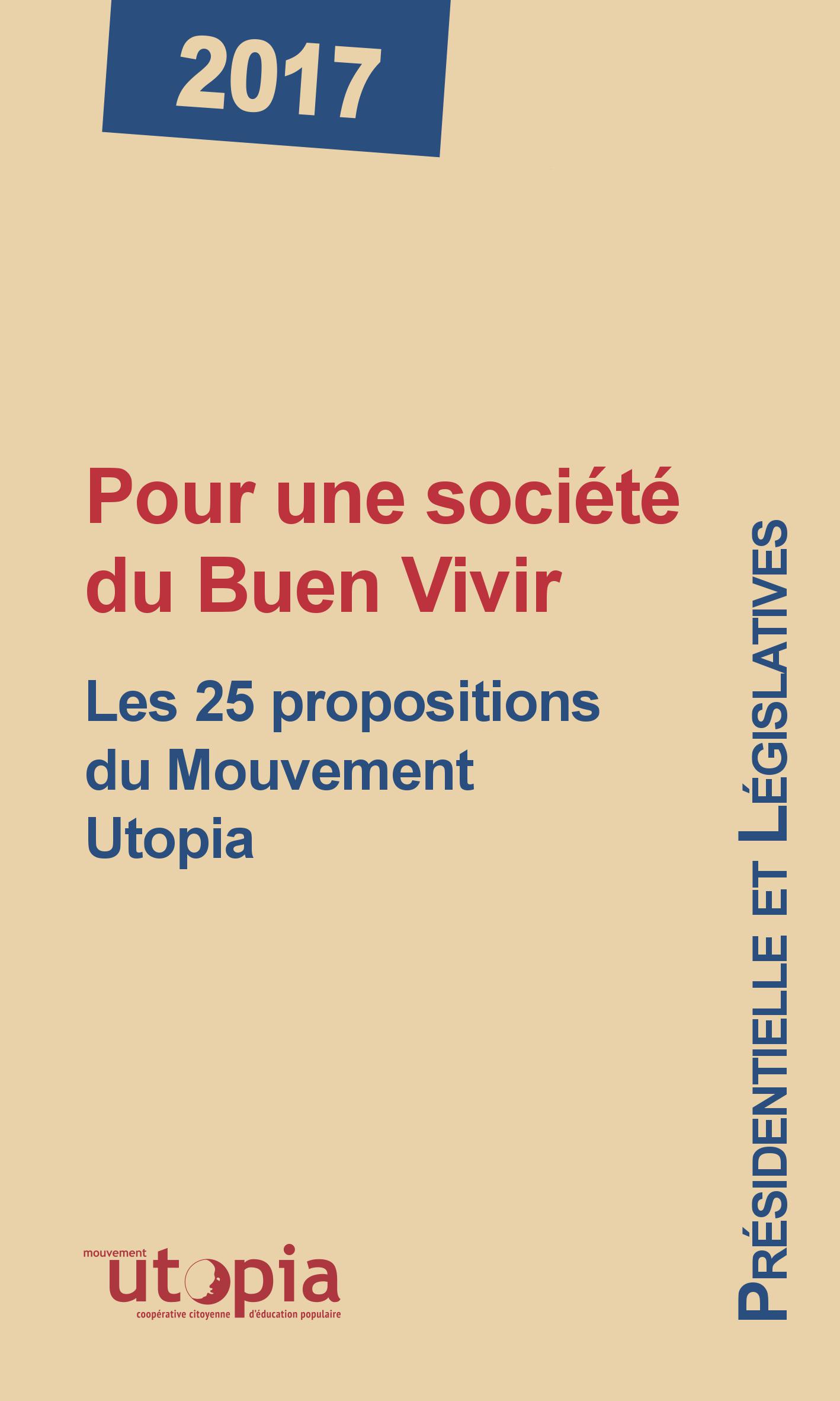 Les 25 propositions d'Utopia - Mouvement Utopia